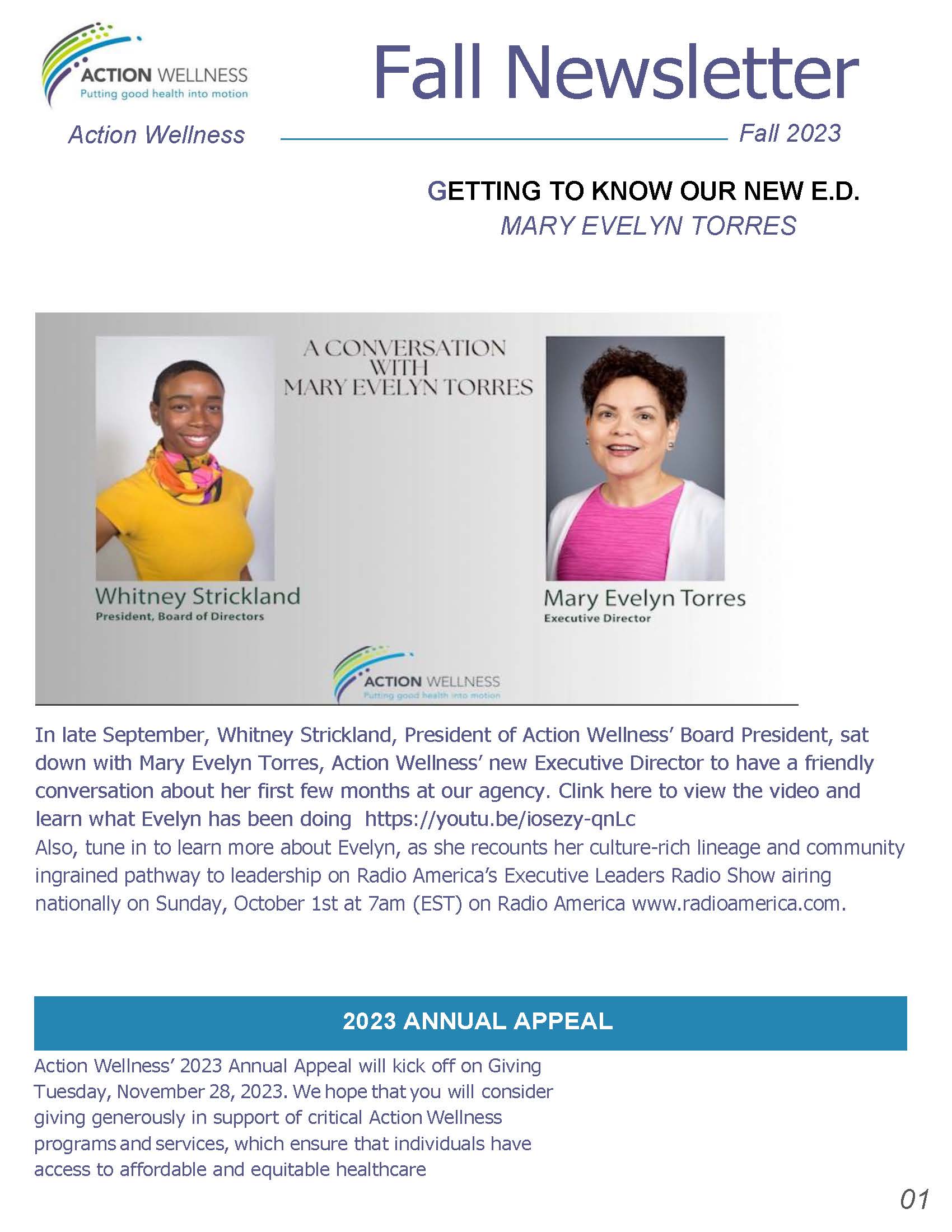 Action Wellness Fall 2023 Newsletter - Action Wellness